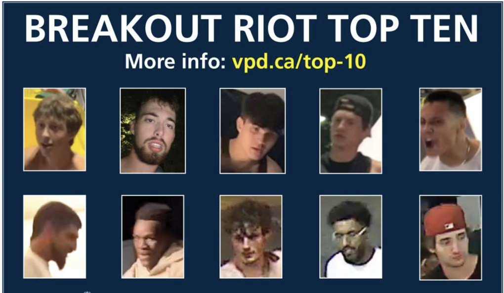 Vancouver police identify top 10 suspects in riots at breakout festival ...